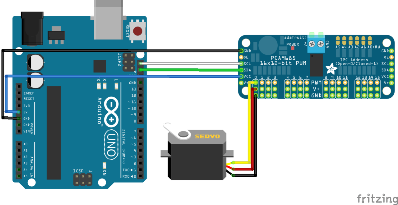 Utilisation D Un Module Pca9685 Avec Arduino Aranacorp