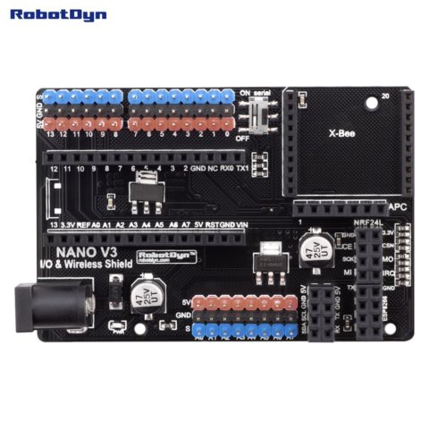 Shield d'extension I/O connexion Wireless pour Arduino Nano • AranaCorp