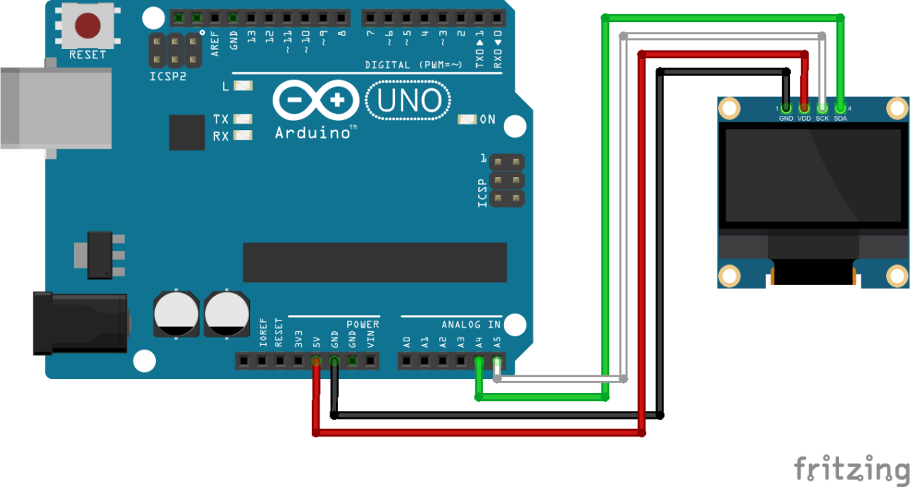 Usando una pantalla OLED con Arduino • AranaCorp Usando una pantalla OLED con Arduino • AranaCorp