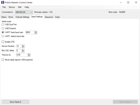 Command a serial controller Maestro with Raspberry Pi • AranaCorp