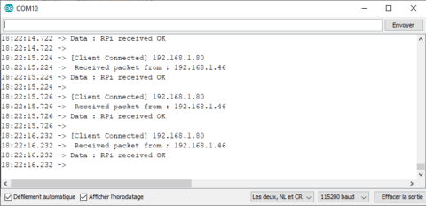 UDP communication between Raspberry Pi and ESP32 • AranaCorp