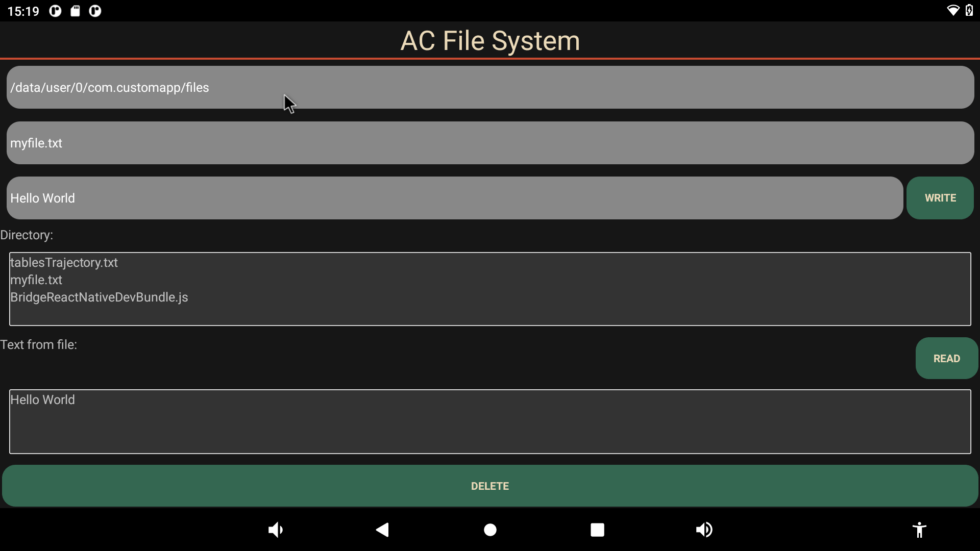 Reading and writing files with React Native • AranaCorp