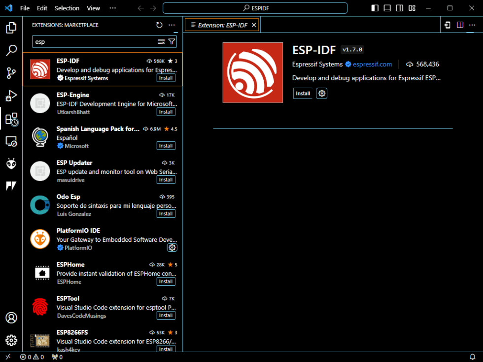 Programmer un ESP32 avec VSCode et ESP-IDF • AranaCorp Programmer un ESP32 avec VSCode et ESP-IDF • AranaCorp