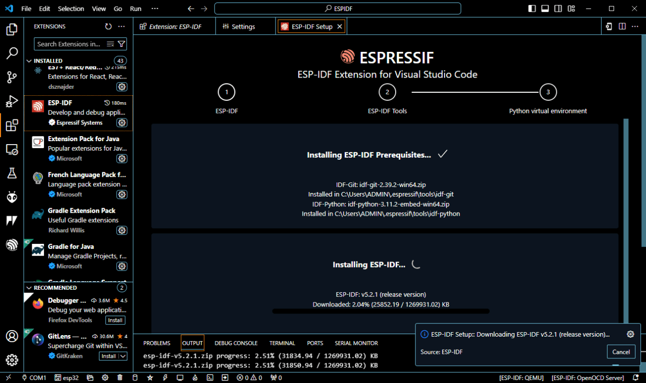 Programmer Un Esp32 Avec Vscode Et Esp Idf • Aranacorp